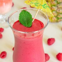 Smooth Raspberry Pina Colada Recipe » A Couple of Sips