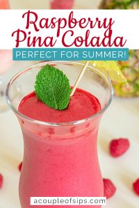 Smooth Raspberry Pina Colada Recipe » A Couple of Sips